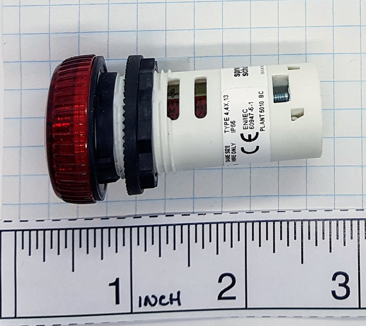 S+S LED Pilot Light & Lens, Red, 120v – Electram